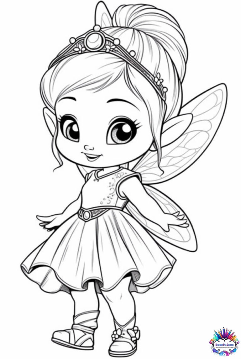 Desenhos de Fada Para Colorir - 90 Imagens Para Imprimir e Pintar