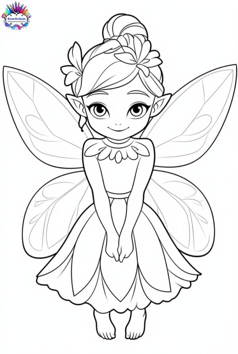 Desenhos de Fada Para Colorir - 90 Imagens Para Imprimir e Pintar