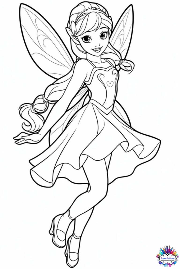 Desenhos de Fada Para Colorir - 90 Imagens Para Imprimir e Pintar