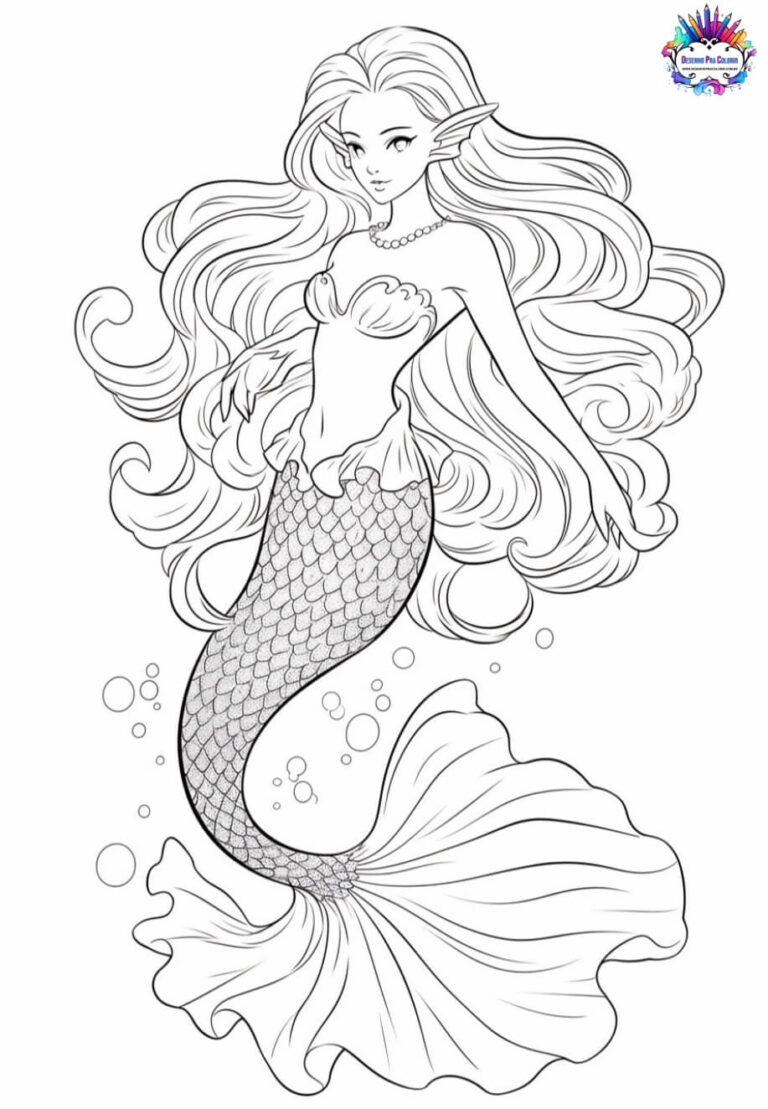 Sereia Para Colorir + De 30 Desenhos Para Imprimir e Pintar
