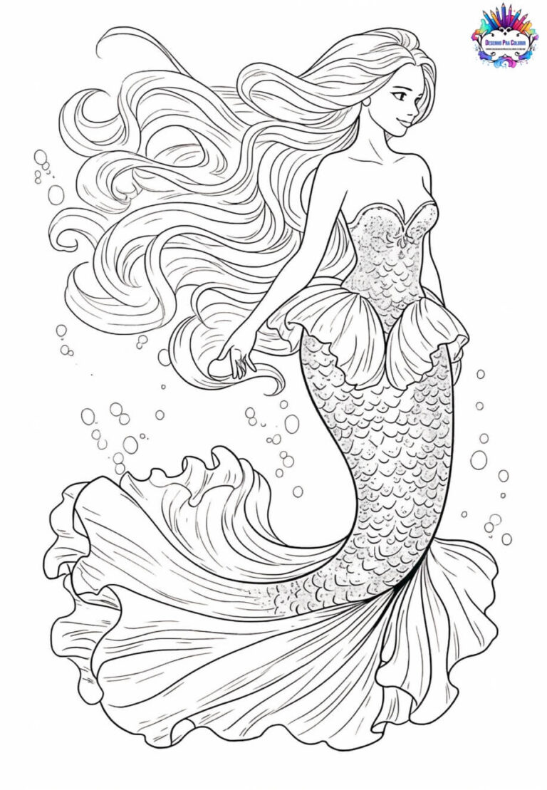Sereia Para Colorir + De 30 Desenhos Para Imprimir e Pintar