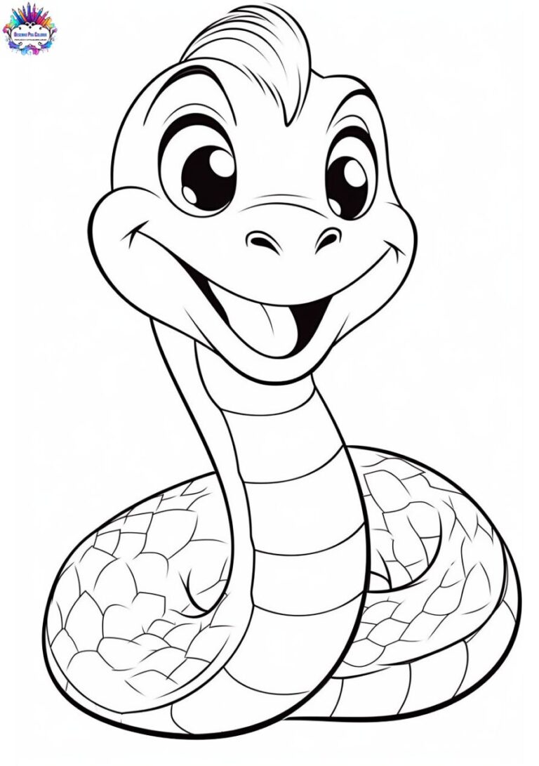 Cobra Para Colorir - Desenhos Para Imprimir e Pintar!