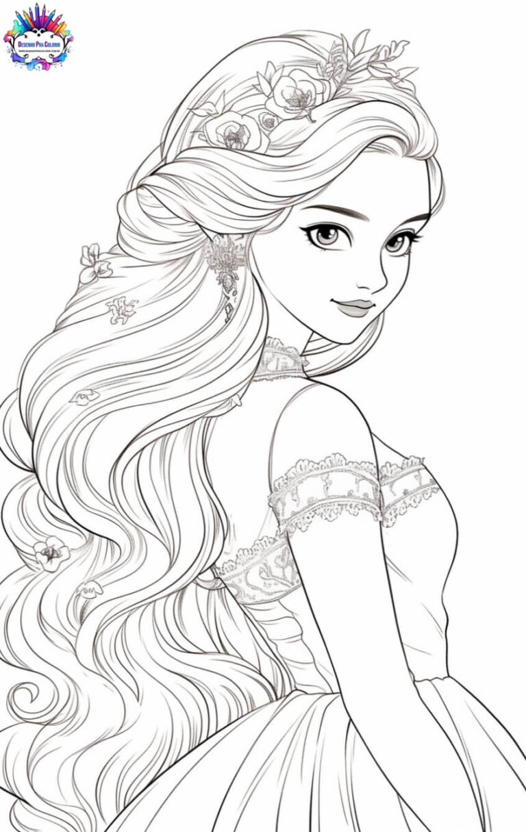 Desenho Para Colorir Princesa + De 150 Imagens Para Imprimir