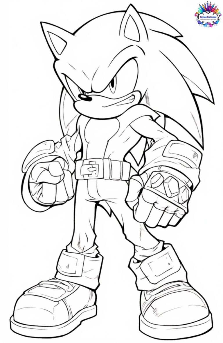 Desenho do Sonic Para Colorir - O Porco Espinho e Seus Amigos