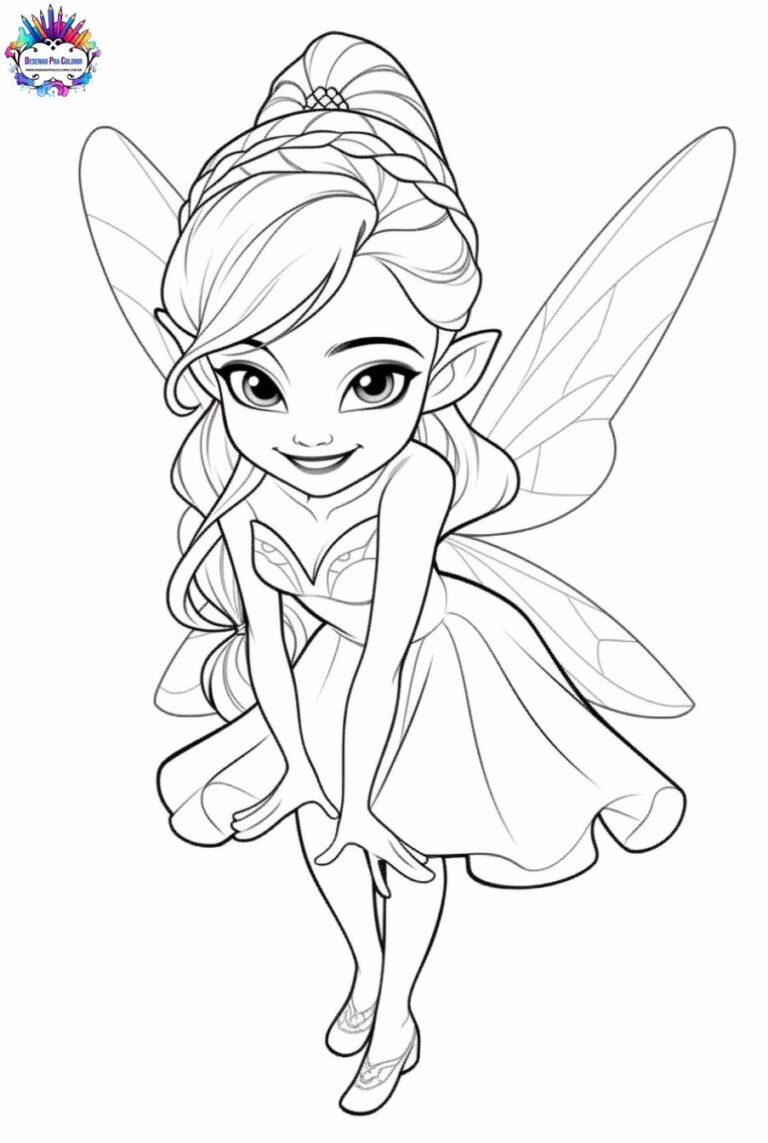 Desenhos de Fada Para Colorir - 90 Imagens Para Imprimir e Pintar