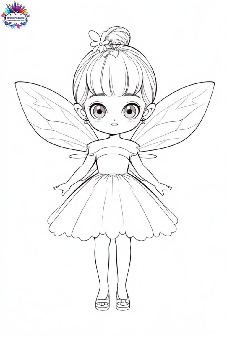 Desenhos de Fada Para Colorir - 90 Imagens Para Imprimir e Pintar
