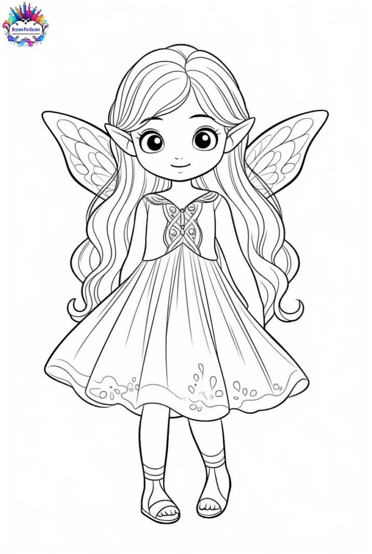 Desenhos de Fada Para Colorir - 90 Imagens Para Imprimir e Pintar