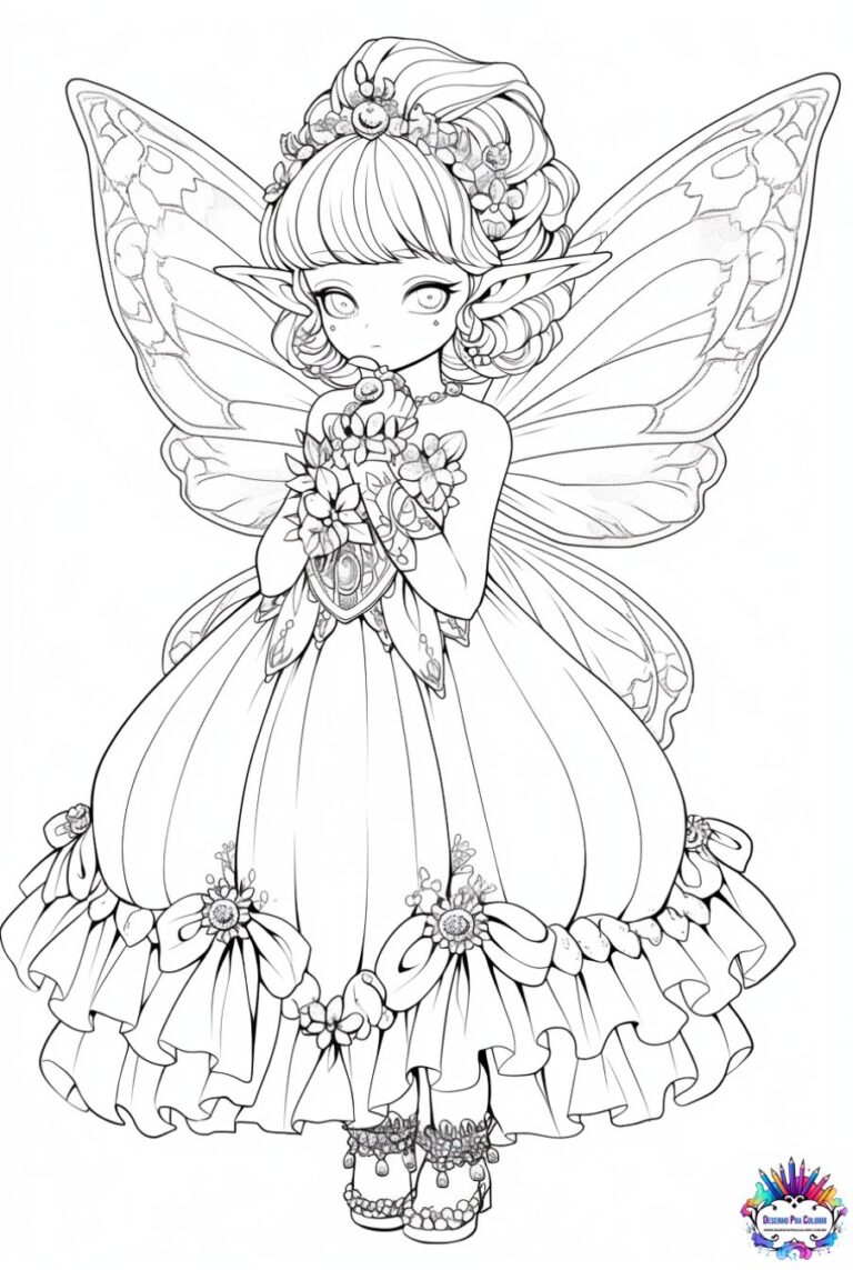 Desenhos de Fada Para Colorir - 90 Imagens Para Imprimir e Pintar