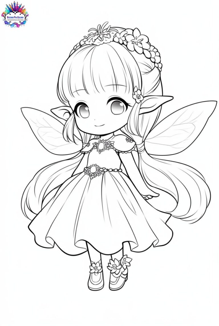 Desenhos de Fada Para Colorir - 90 Imagens Para Imprimir e Pintar