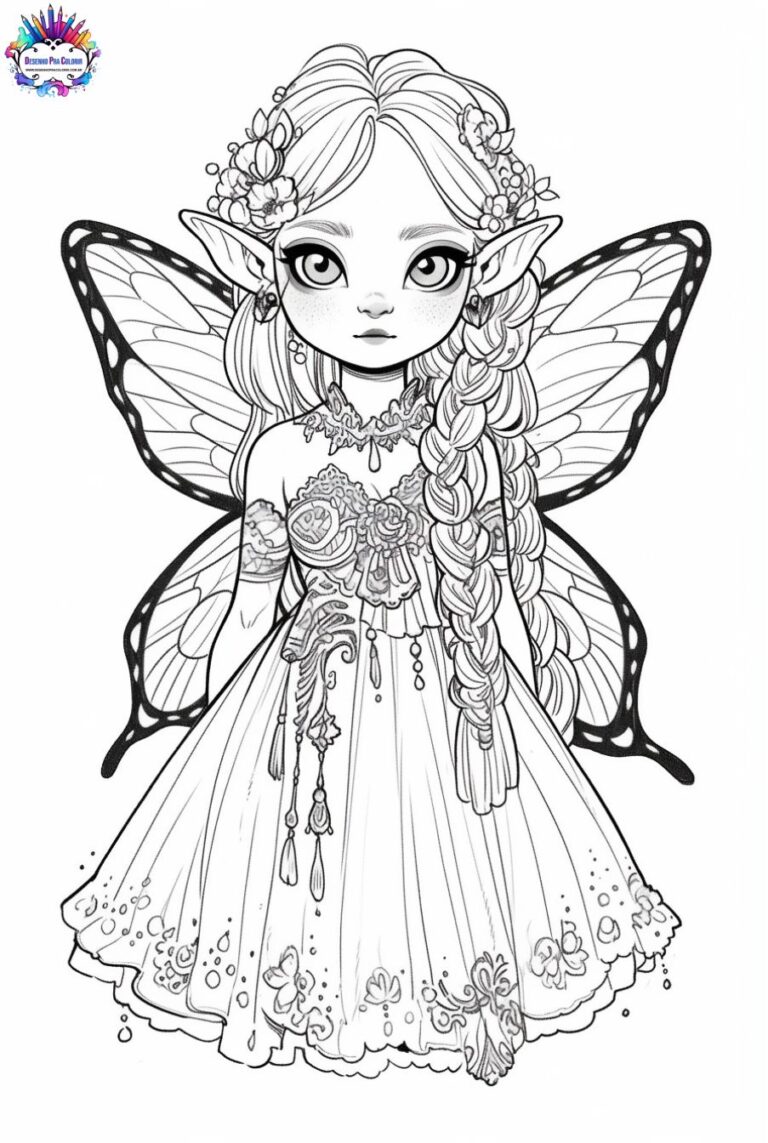 Desenhos de Fada Para Colorir - 90 Imagens Para Imprimir e Pintar