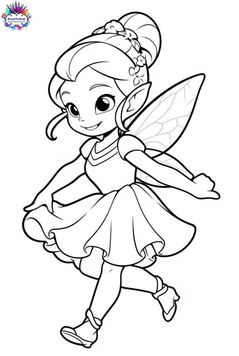 Desenhos de Fada Para Colorir - 90 Imagens Para Imprimir e Pintar