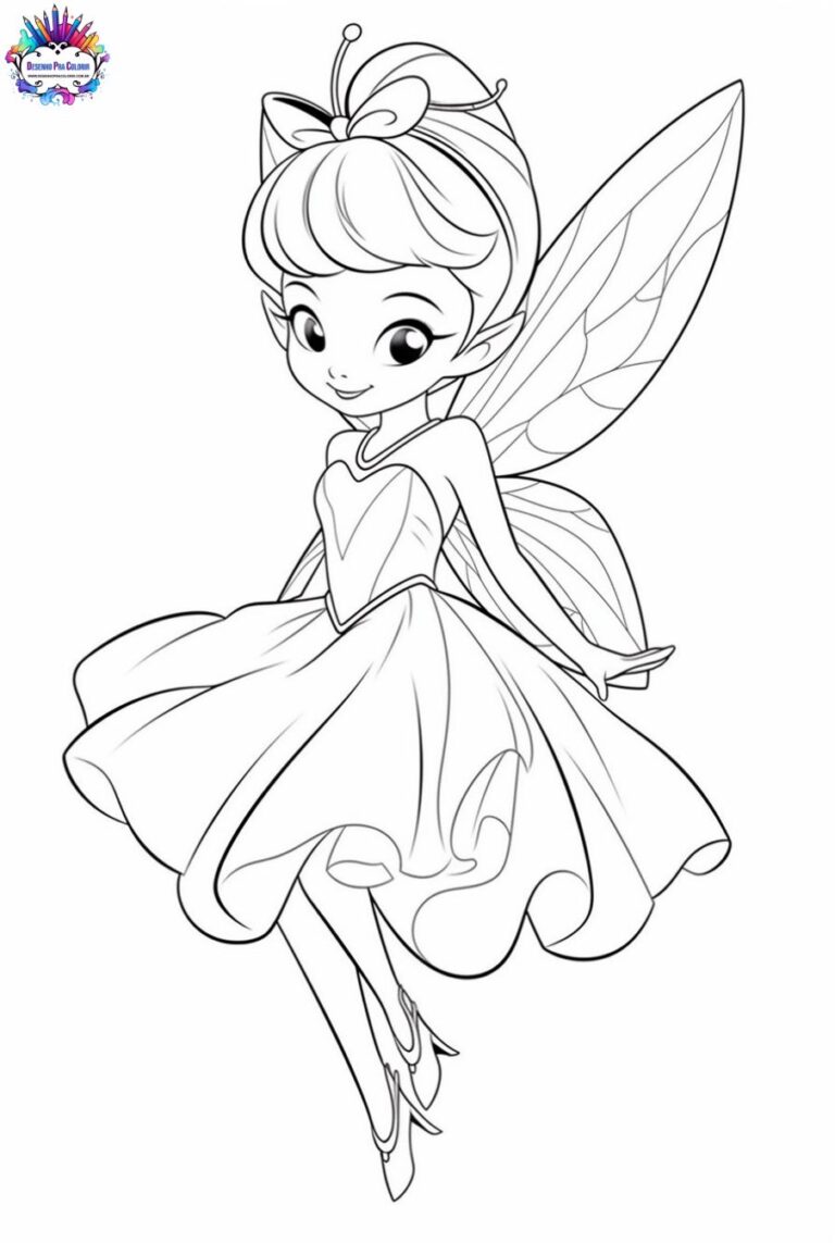 Desenhos de Fada Para Colorir - 90 Imagens Para Imprimir e Pintar