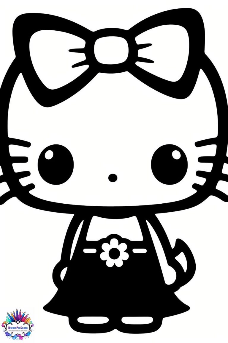 Hello Kitty Para Colorir + de 80 de Desenhos Para Imprimir e Pintar