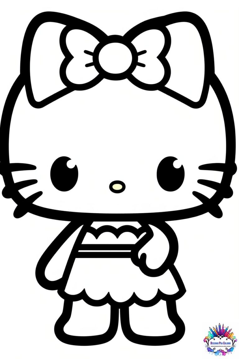 Hello Kitty Para Colorir + de 80 de Desenhos Para Imprimir e Pintar