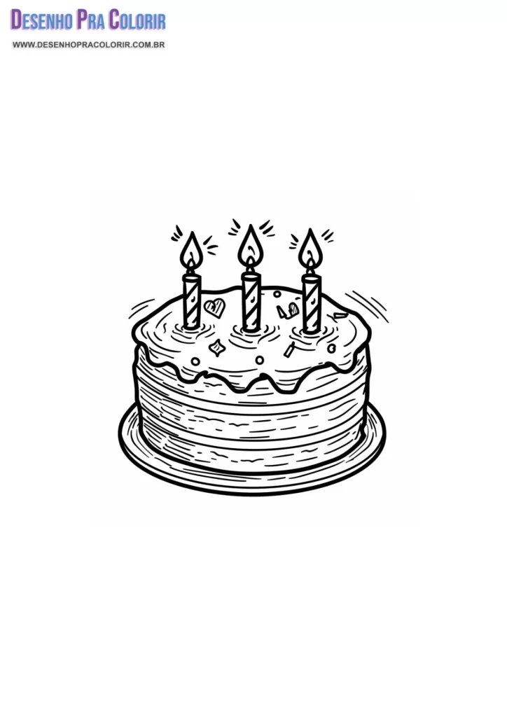 Bolo Para Colorir + De 60 Desenhos Para Imprimir e Pintar