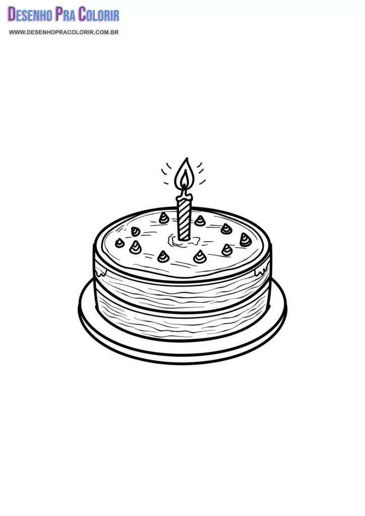 Bolo Para Colorir + De 60 Desenhos Para Imprimir e Pintar