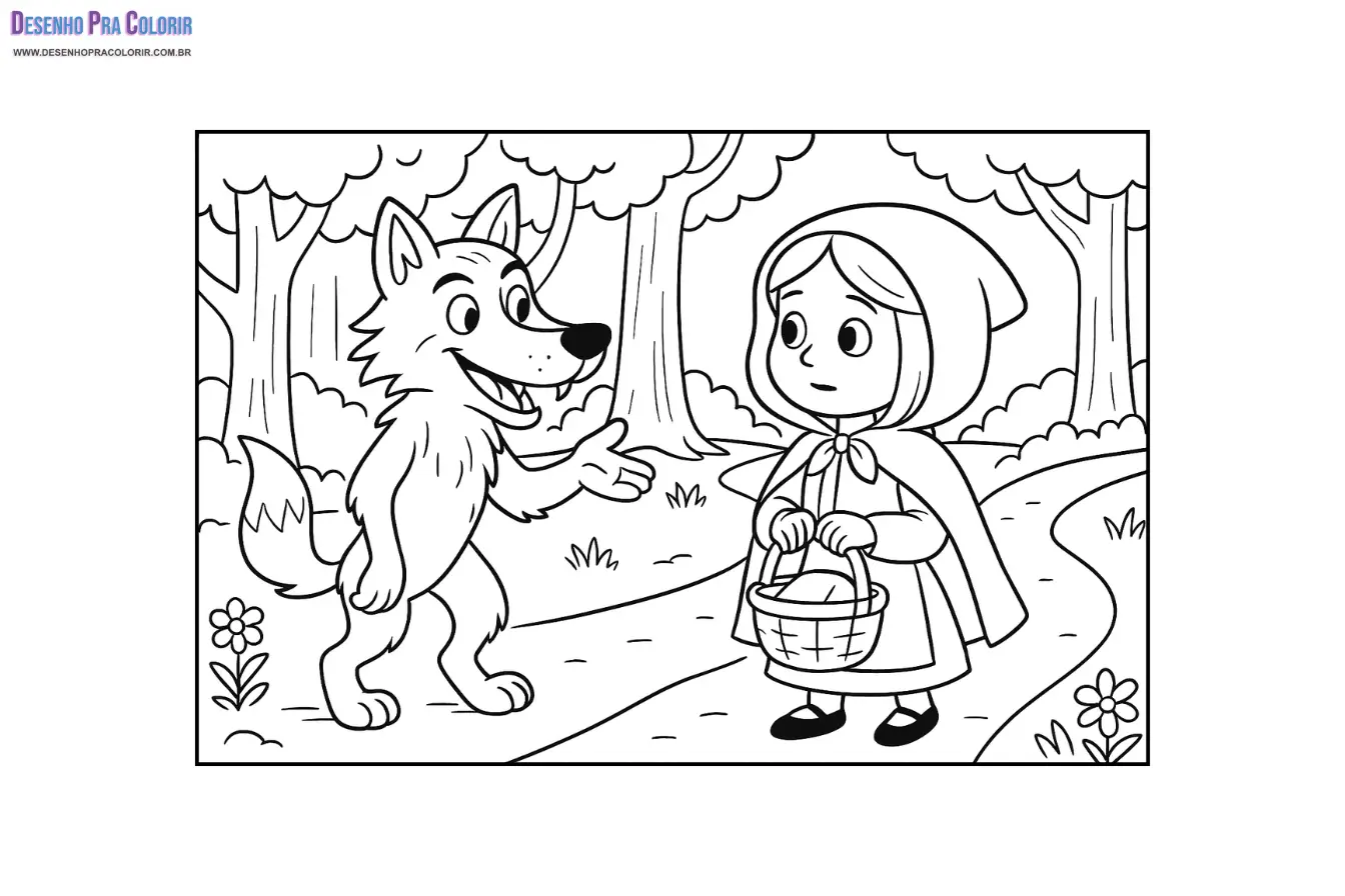 Desenhos Para Colorir Chapeuzinho Vermelho E Lobo Mau Coloring City
