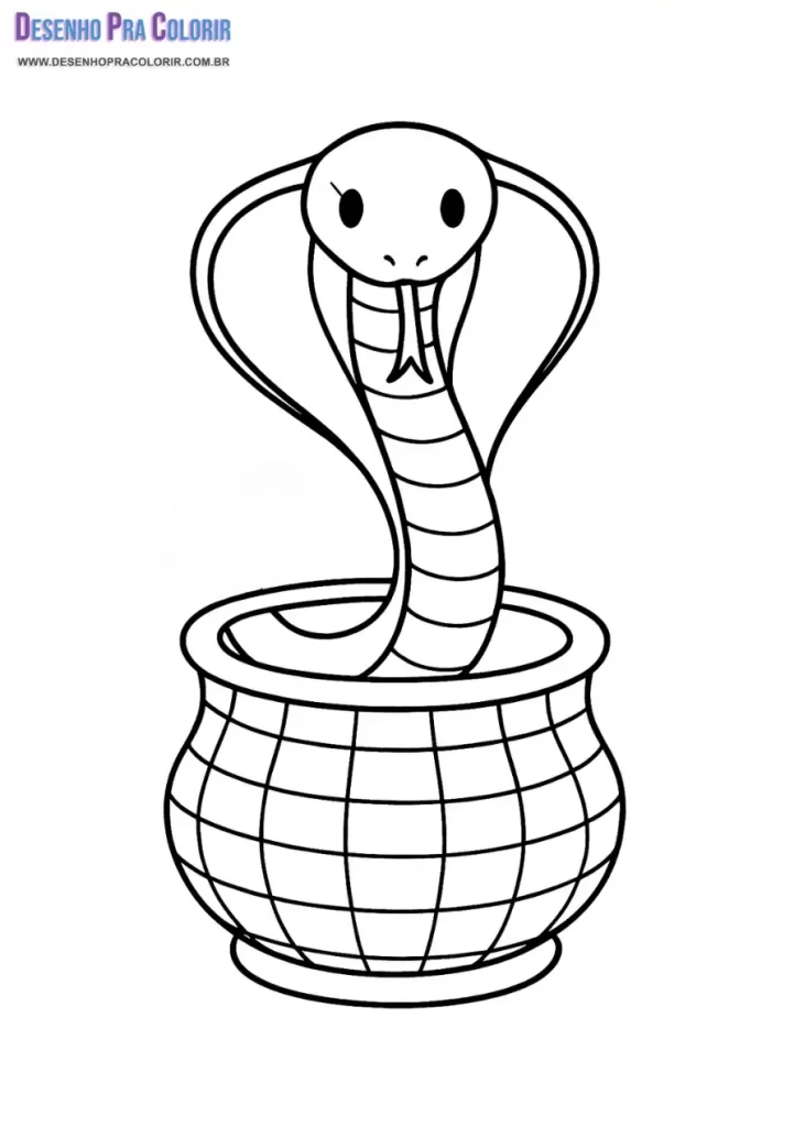 Cobra Para Colorir - Desenhos Para Imprimir e Pintar!