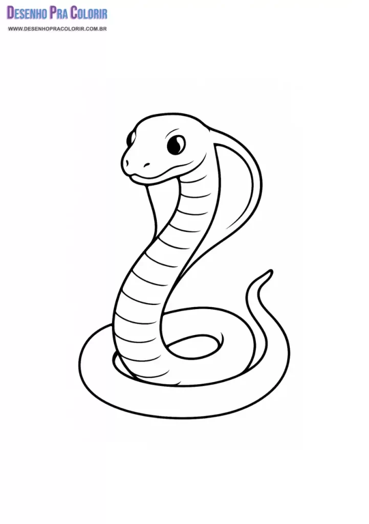 Cobra Para Colorir - Desenhos Para Imprimir e Pintar!