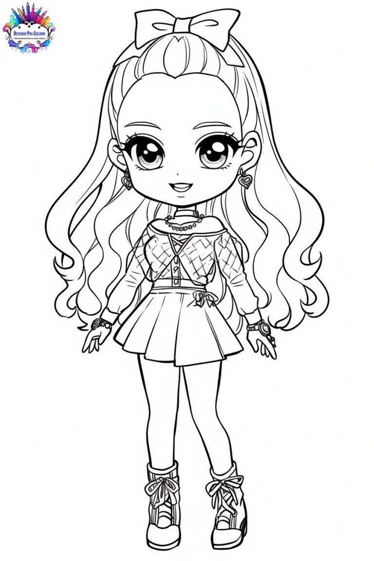 Desenhos de Boneca Para Colorir + De 40 Lindas e Com Vestidos
