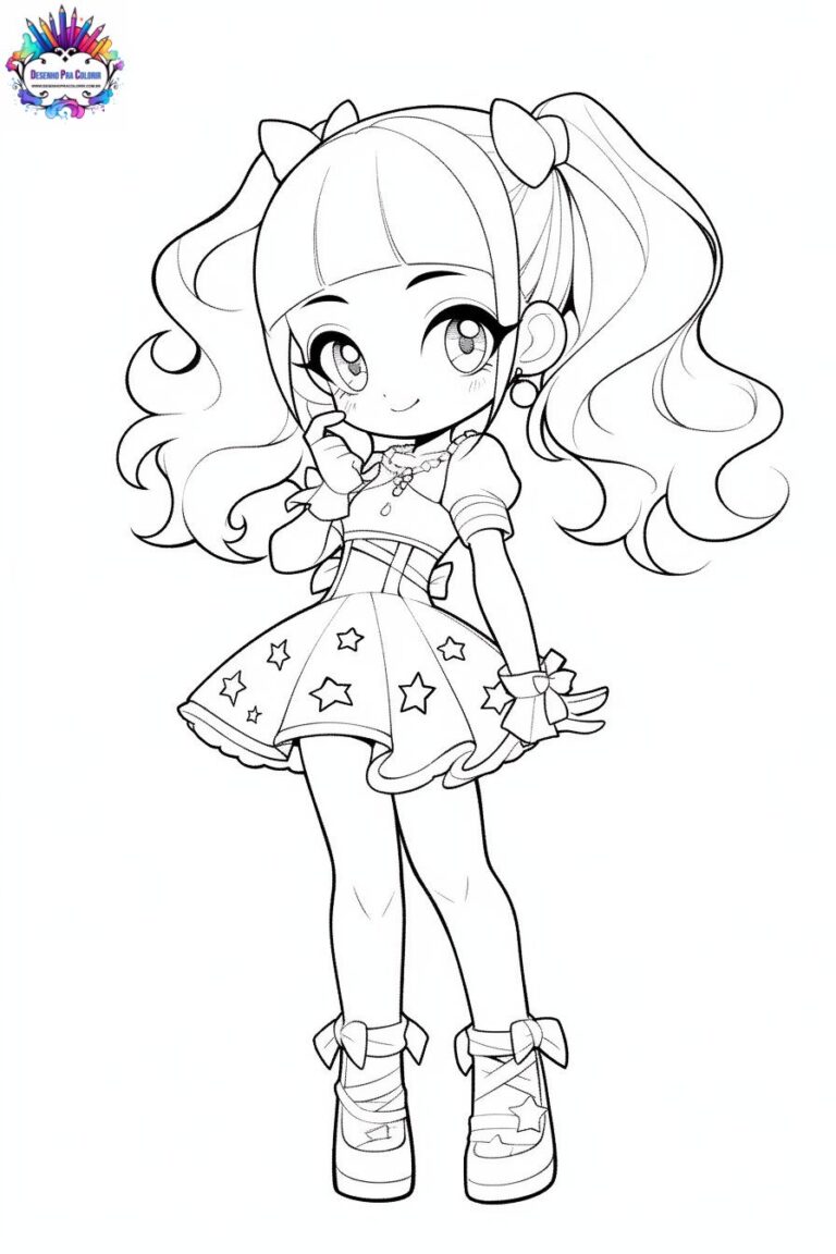 Desenhos de Boneca Para Colorir + De 40 Lindas e Com Vestidos