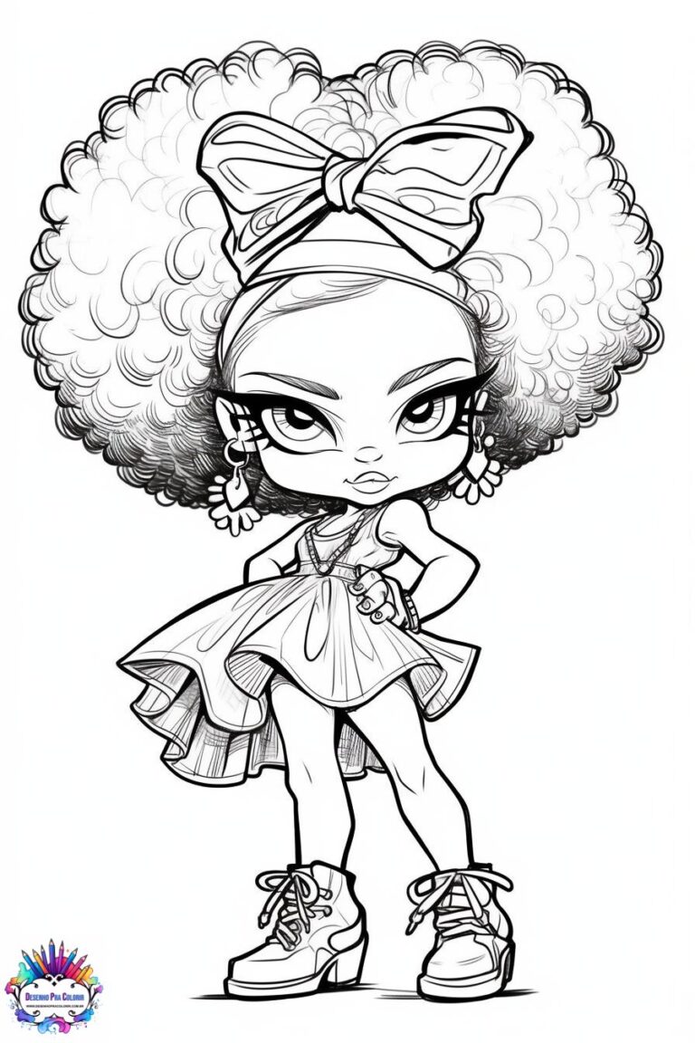 Desenhos de Boneca Para Colorir + De 40 Lindas e Com Vestidos