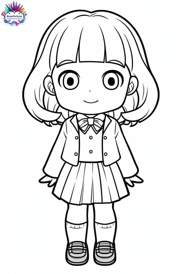 Desenhos de Boneca Para Colorir + De 40 Lindas e Com Vestidos