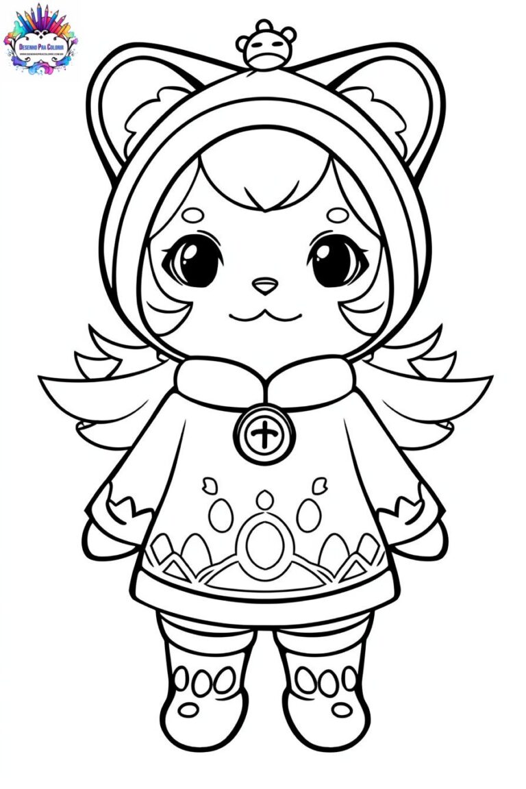 Desenhos de Boneca Para Colorir + De 40 Lindas e Com Vestidos