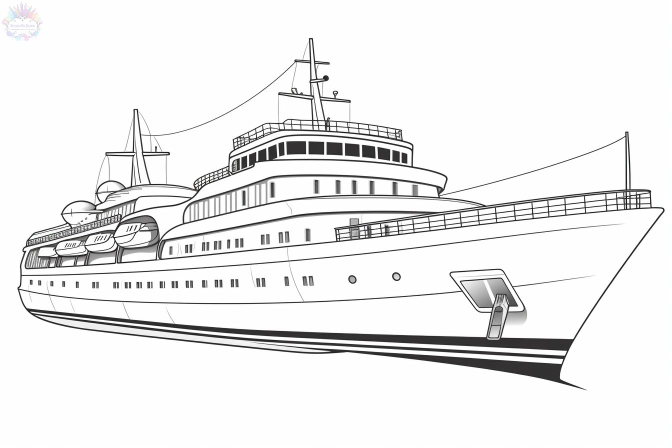 Navio Para Colorir - Desenhos Para Imprimir e Pintar
