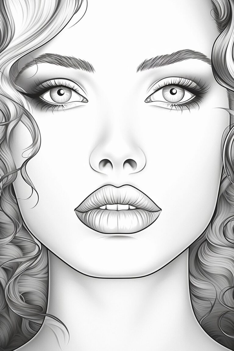 Rosto Para Colorir + De 180 Desenhos Para Pintar - Tem Famosos!