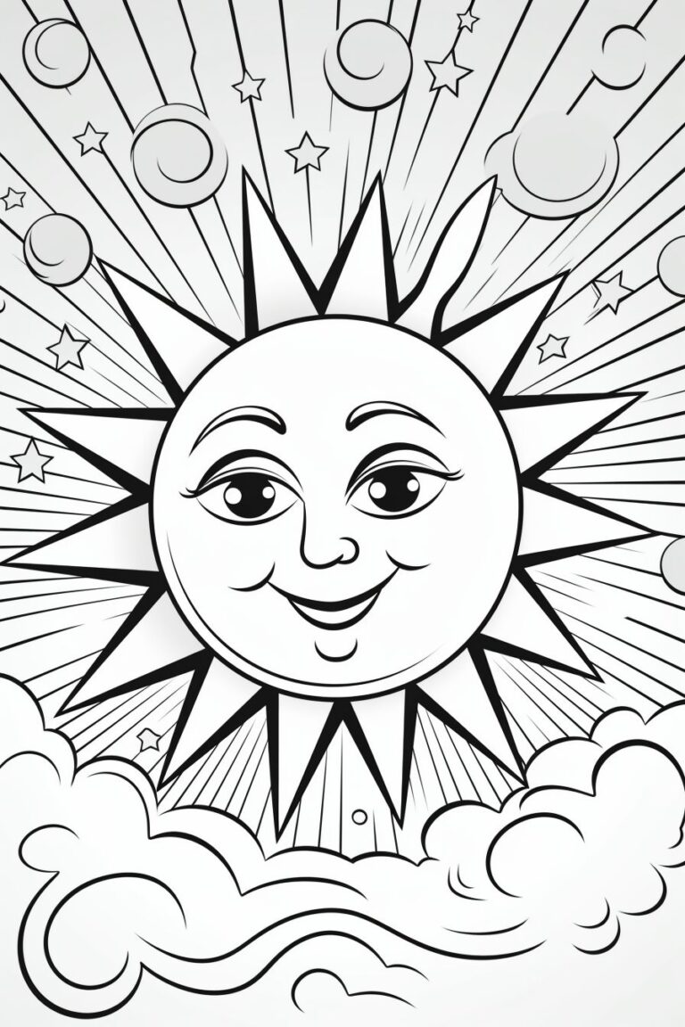Sol Para Colorir + De 50 Desenhos Para Imprimir e Pintar
