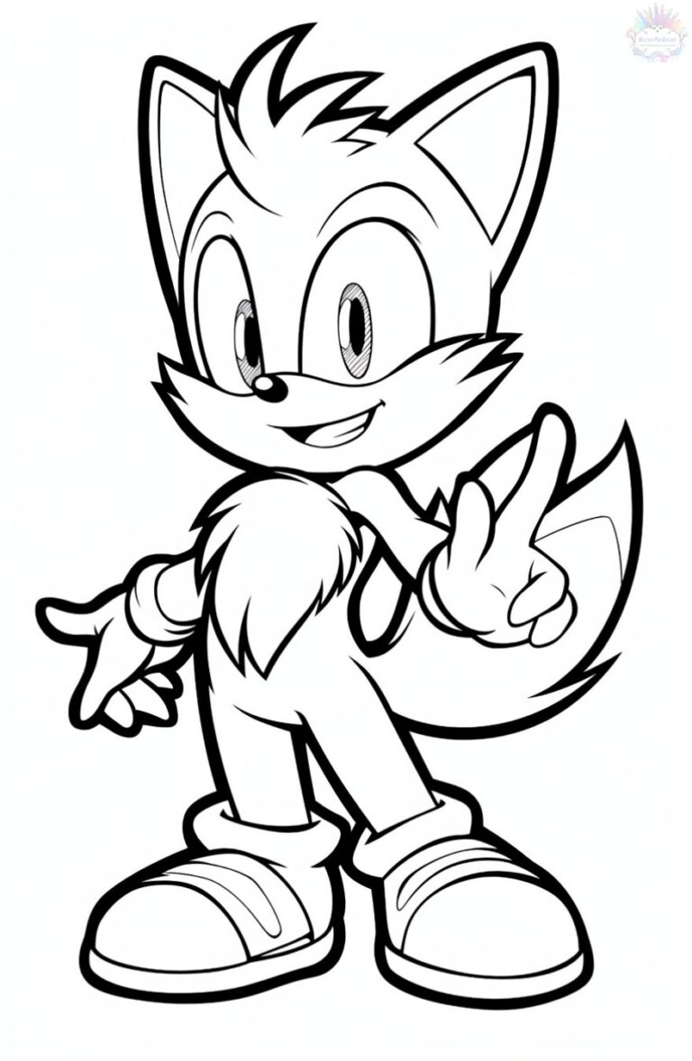 Desenho do Sonic Para Colorir - O Porco Espinho e Seus Amigos
