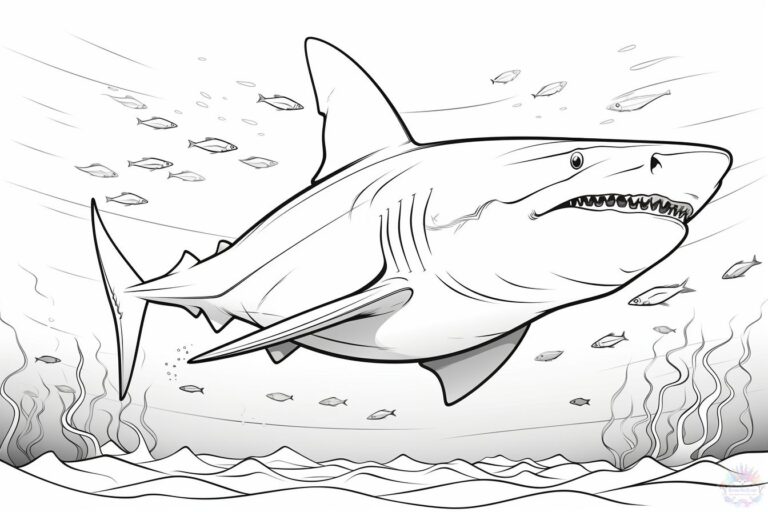 Tubarão Para Colorir + De 40 Desenhos Para Imprimir e Pintar
