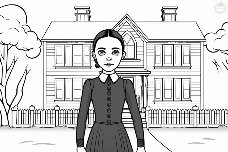 Wandinha Para Colorir + De 60 Desenhos Para Imprimir e Pintar