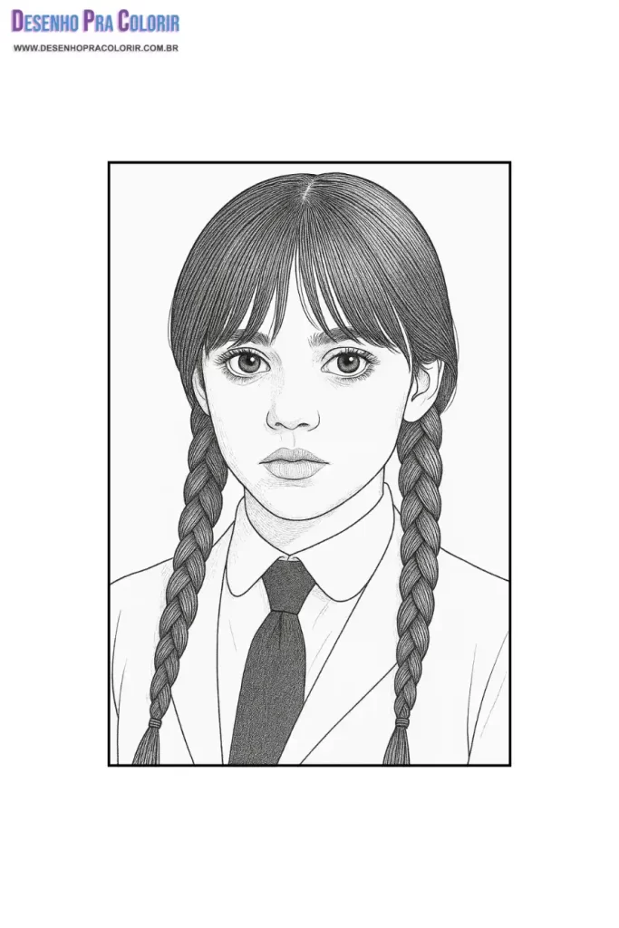 Wandinha Para Colorir + De 60 Desenhos Para Imprimir e Pintar