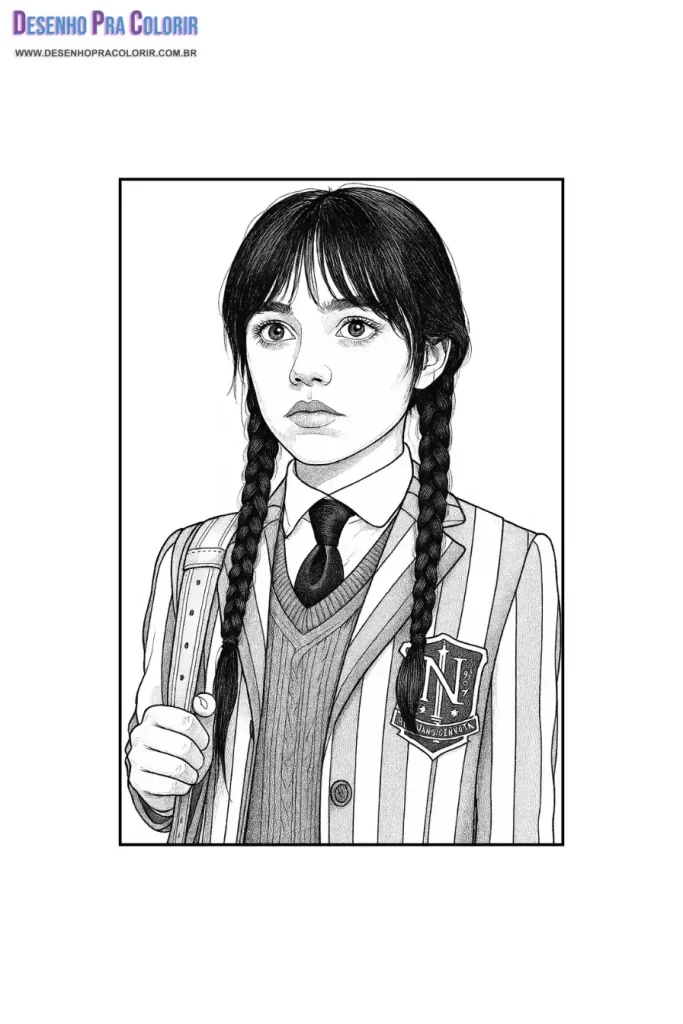 Wandinha Para Colorir + De 60 Desenhos Para Imprimir e Pintar