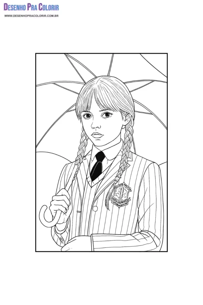 Wandinha Para Colorir + De 60 Desenhos Para Imprimir e Pintar