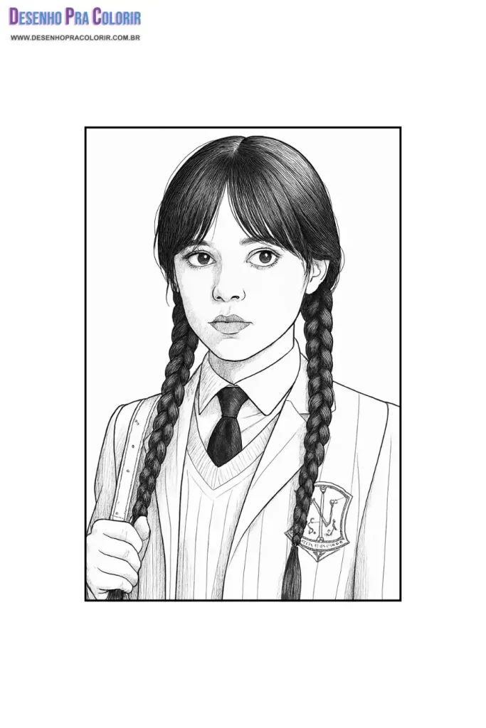 Wandinha Para Colorir + De 60 Desenhos Para Imprimir e Pintar