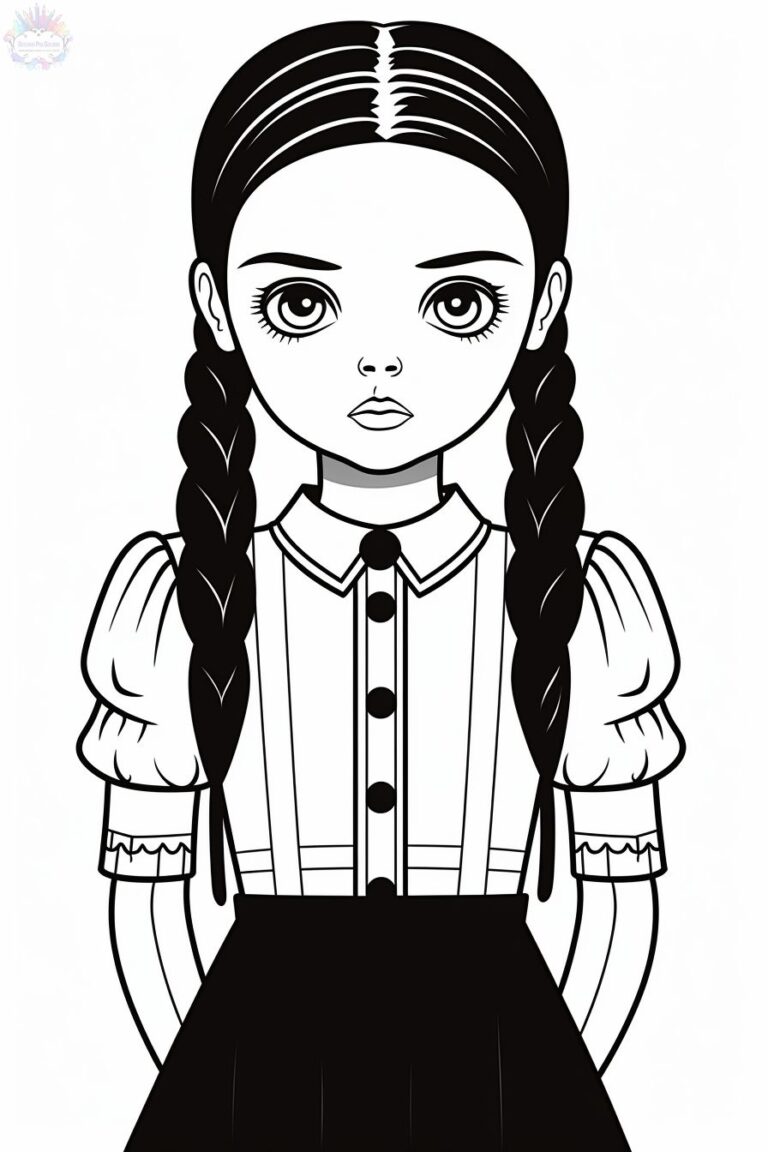 Wandinha Para Colorir + De 60 Desenhos Para Imprimir e Pintar