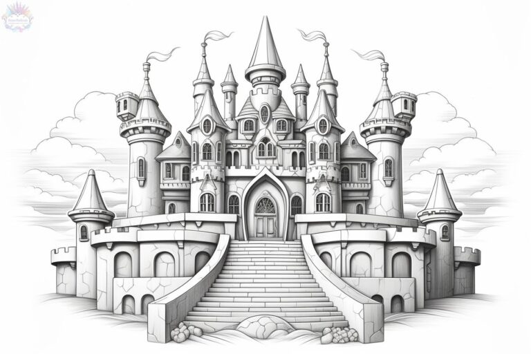 Castelo Para Colorir - Lindos e Detalhados Desenhos Para Pintar