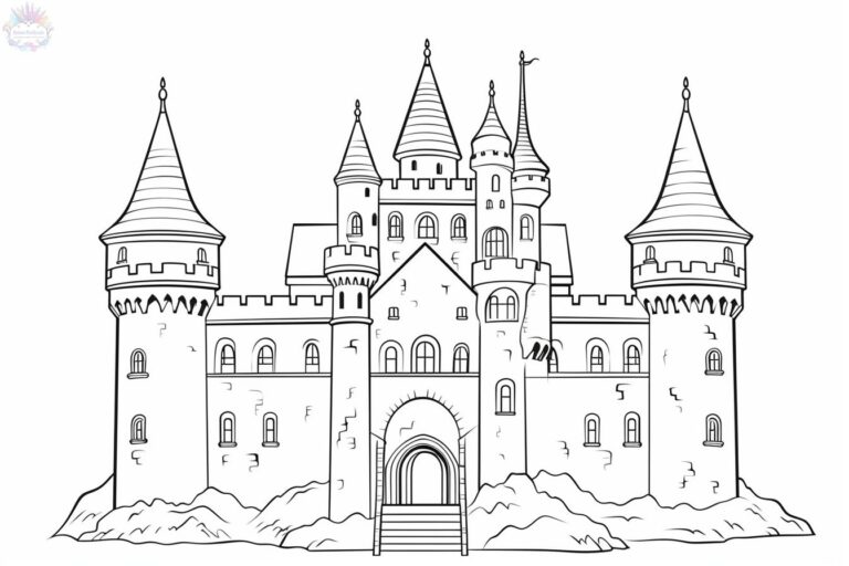 Castelo Para Colorir - Lindos e Detalhados Desenhos Para Pintar