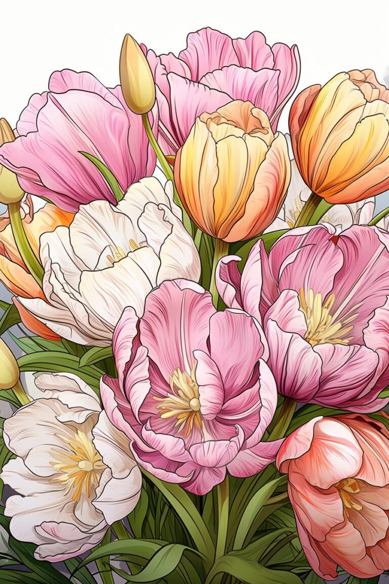 Flores Coloridas Para Imprimir + De 160 Desenhos Para Baixar!