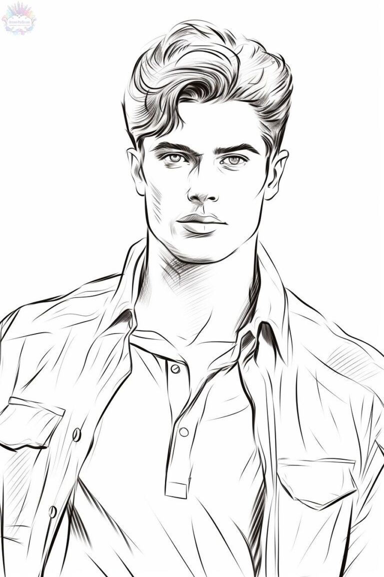 Homem Para Colorir + De 60 Desenhos Para Imprimir e Pintar