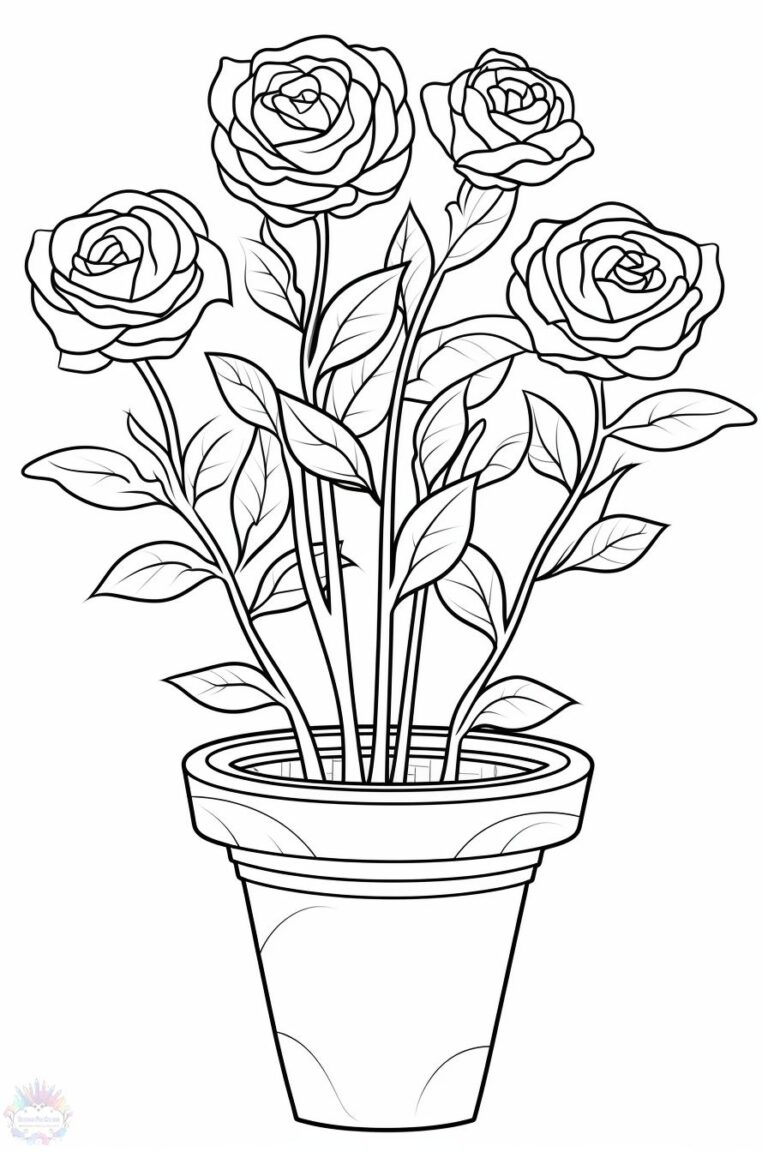Rosa Para Colorir + De 35 Desenhos Para Imprimir e Pintar