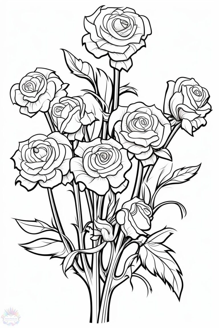 Rosa Para Colorir + De 35 Desenhos Para Imprimir e Pintar