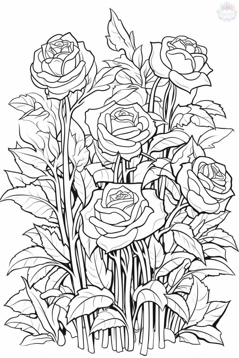 Rosa Para Colorir + De 35 Desenhos Para Imprimir e Pintar
