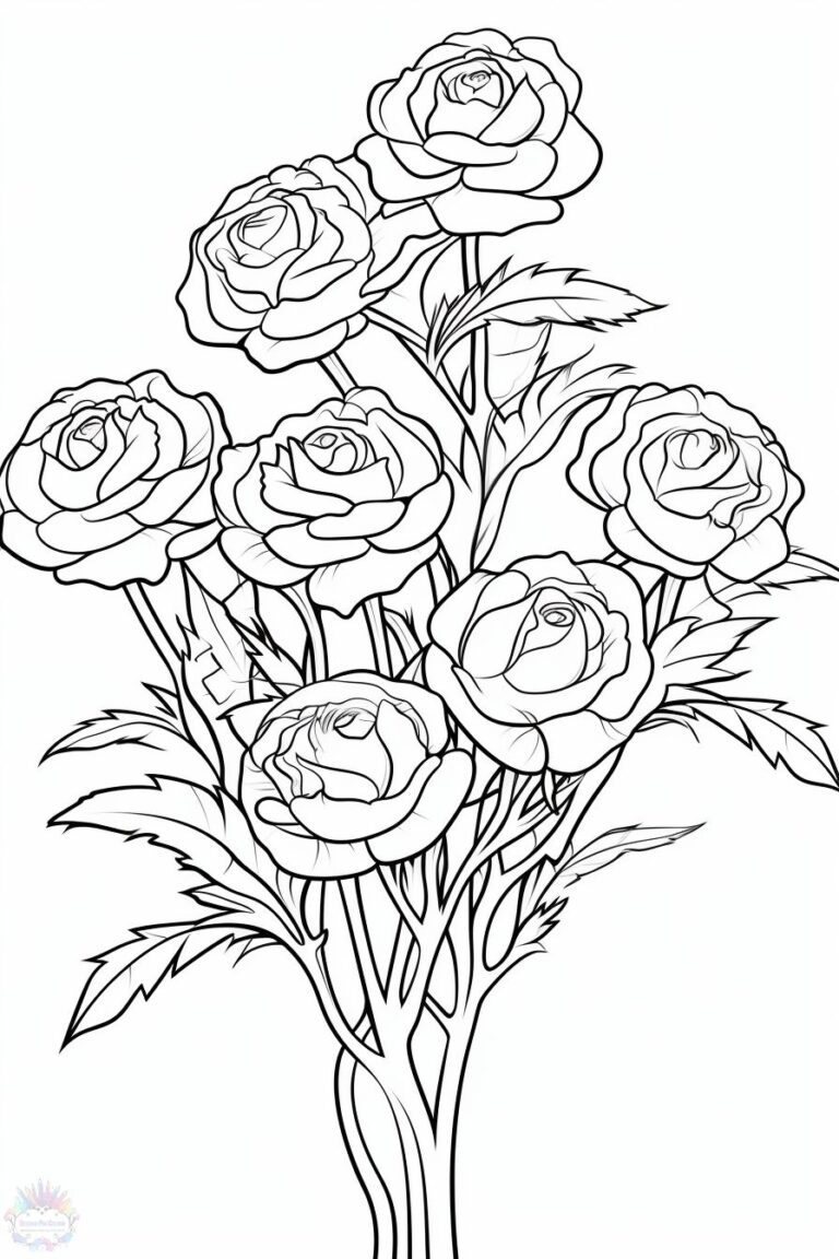 Rosa Para Colorir + De 35 Desenhos Para Imprimir e Pintar