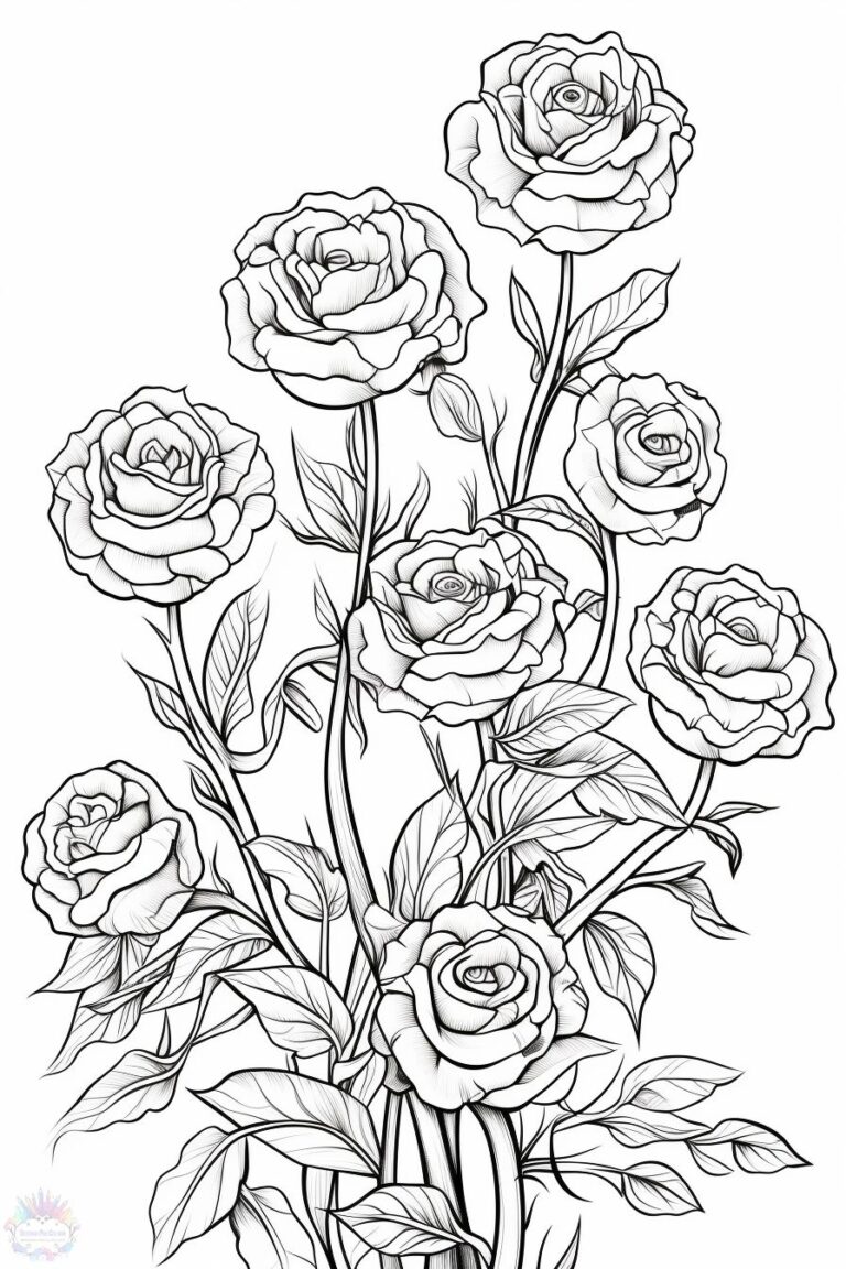 Rosa Para Colorir + De 35 Desenhos Para Imprimir e Pintar