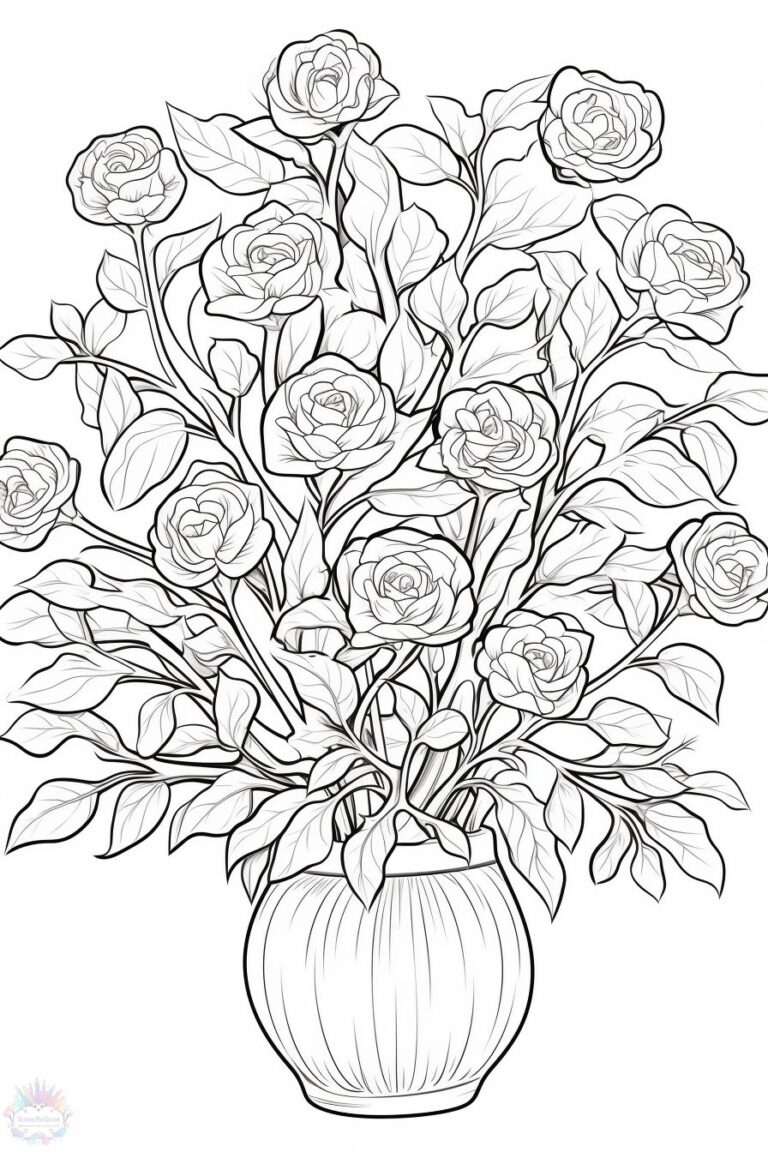 Rosa Para Colorir + De 35 Desenhos Para Imprimir e Pintar
