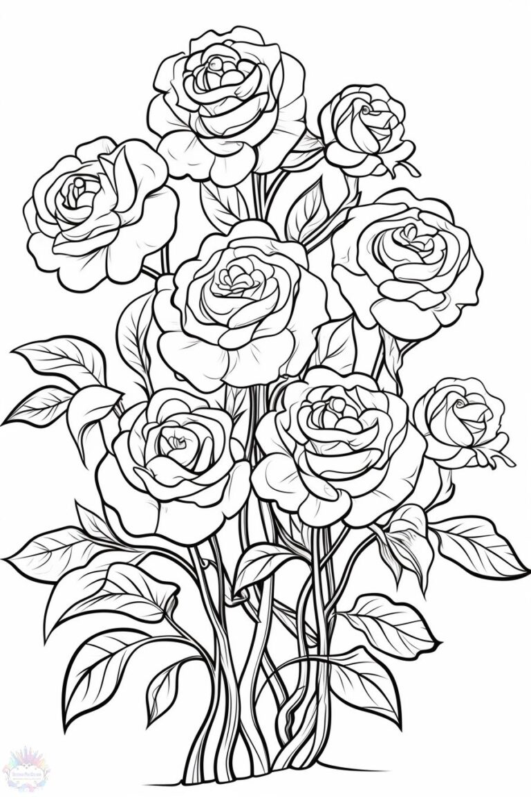 Rosa Para Colorir + De 35 Desenhos Para Imprimir e Pintar